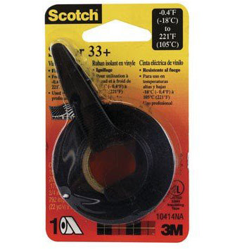3M Scotch® Super 33+ Vinyl Electrical Tape w/dispenser - .75" X 12.5 Y ...