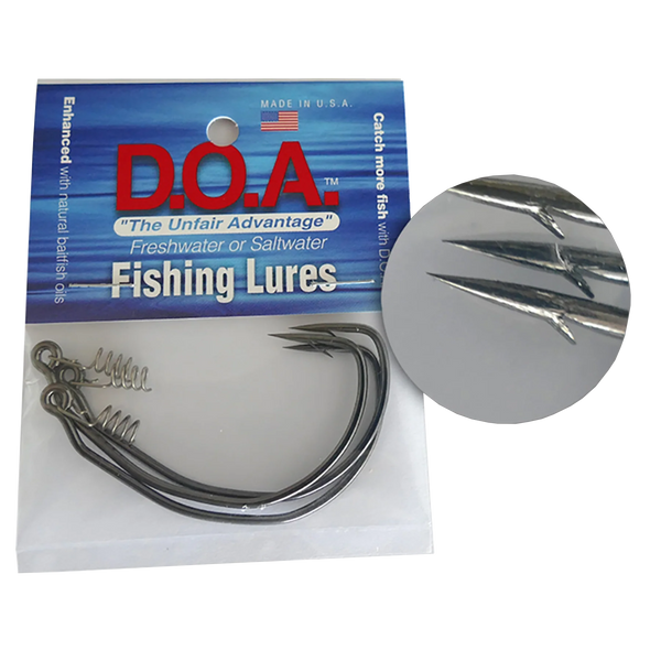 DOA Lures Needlepoint 7/0 Screw Hook – Crook and Crook Fishing ...